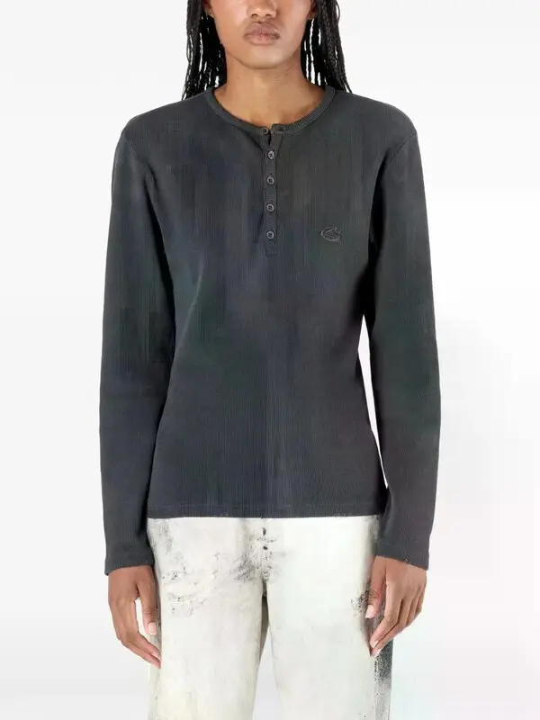 Camper Ribbed-knit Henley Sweater