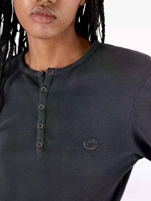 Camper Ribbed-knit Henley Sweater