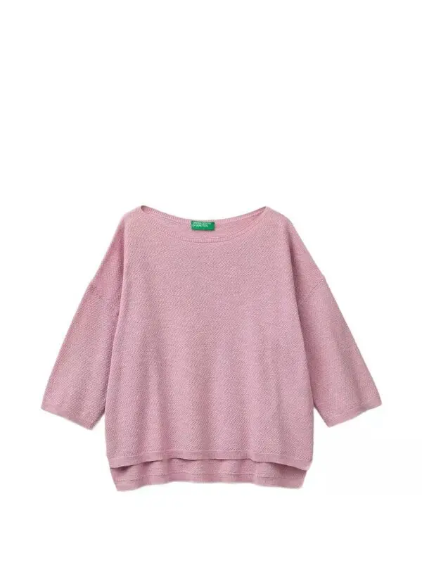 BENETTON Boxy Fit Boat-neck Sweater