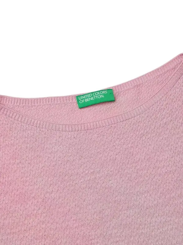 BENETTON Boxy Fit Boat-neck Sweater