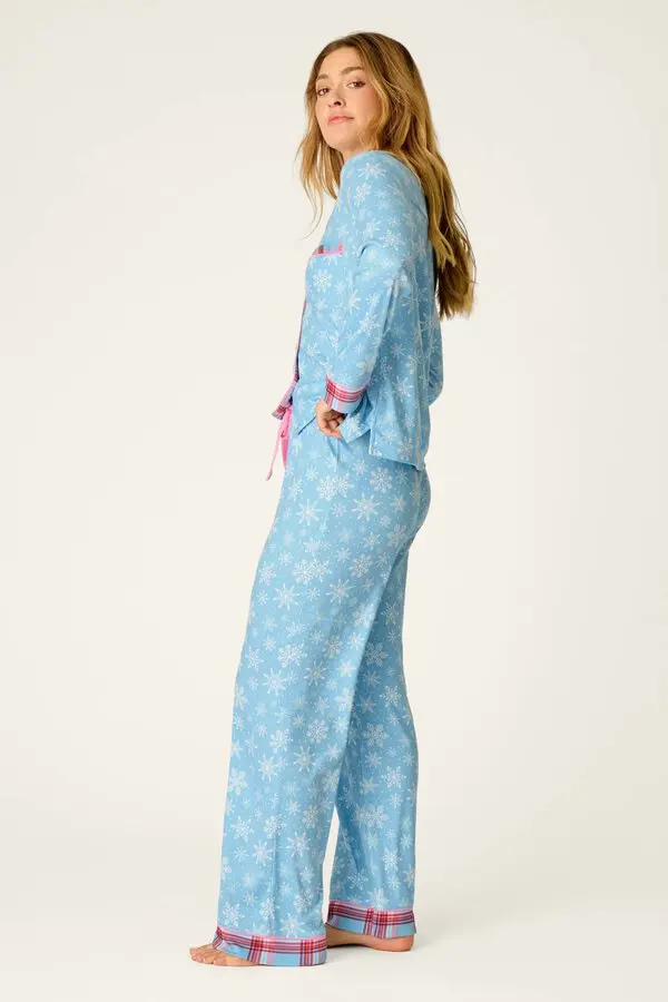 PJ Salvage Plaid About You Snowflakes & Plaid Pajama Set