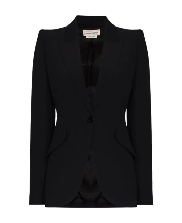 Alexander McQueen Single-breasted Tailored Blazer - Black