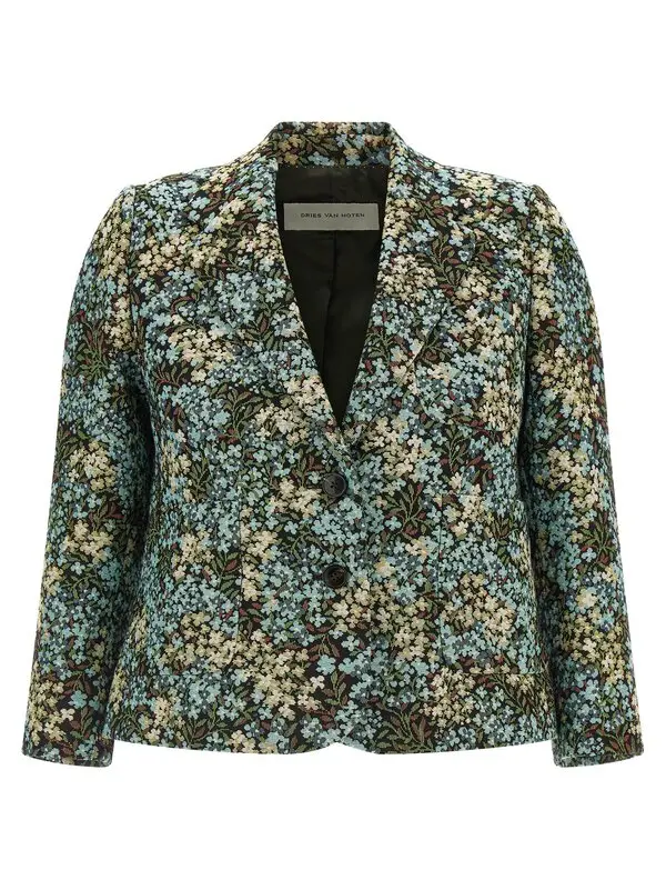Dries Van Noten Bamis' Floral Jacquard Blazer - Multicolor