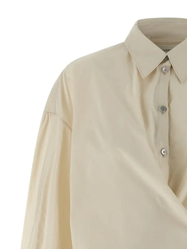 LEMAIRE Straight Collar Twisted' Shirt - Cream