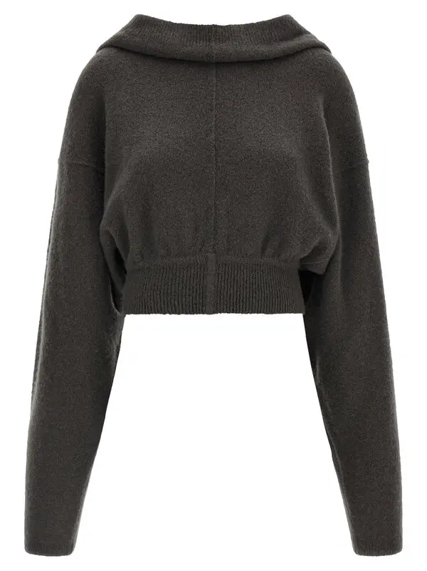 Rick Owens Tower Pull' Hoodie - Gray