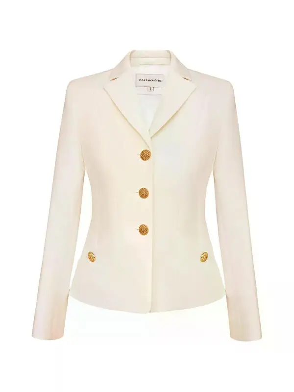 POST MERIDIEM Gold-tone Buttoned Fitted Jacket