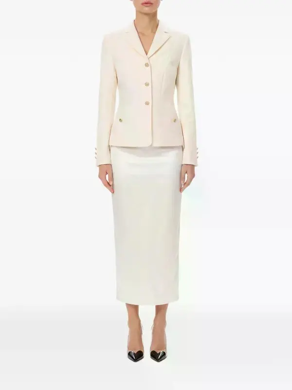 POST MERIDIEM Gold-tone Buttoned Fitted Jacket
