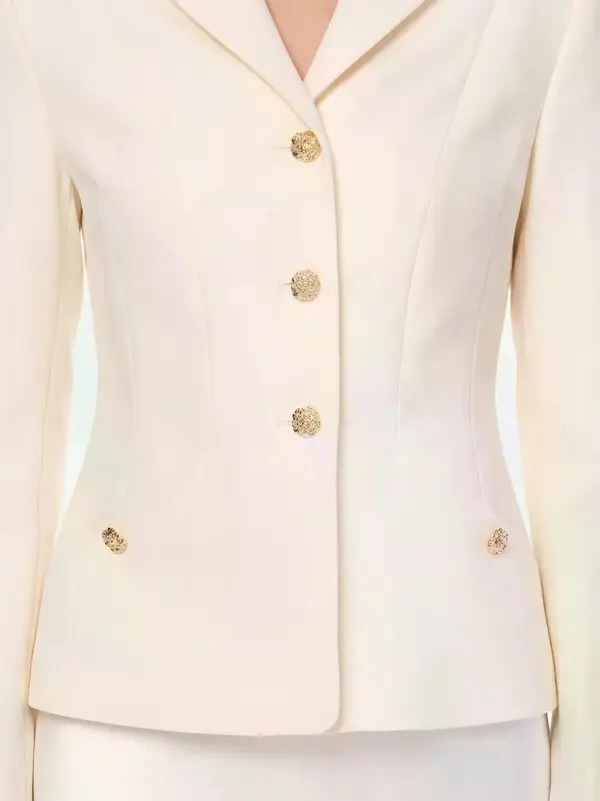 POST MERIDIEM Gold-tone Buttoned Fitted Jacket