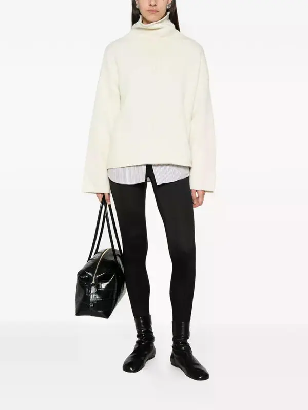 Almada Label High-neck Drop-shoulder Sweater