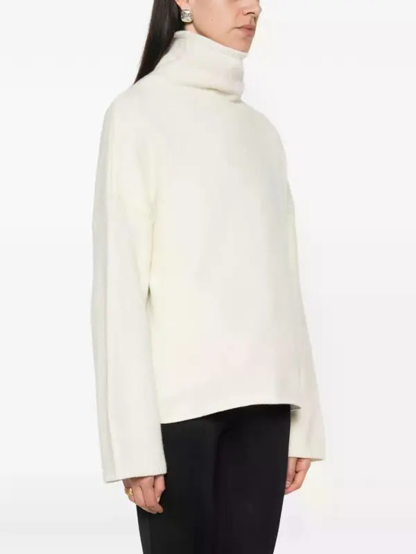 Almada Label High-neck Drop-shoulder Sweater