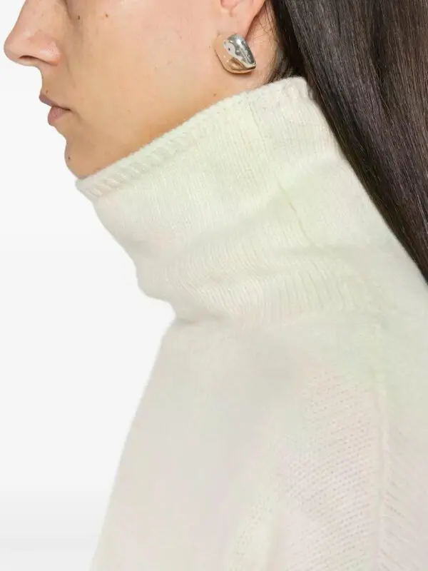 Almada Label High-neck Drop-shoulder Sweater