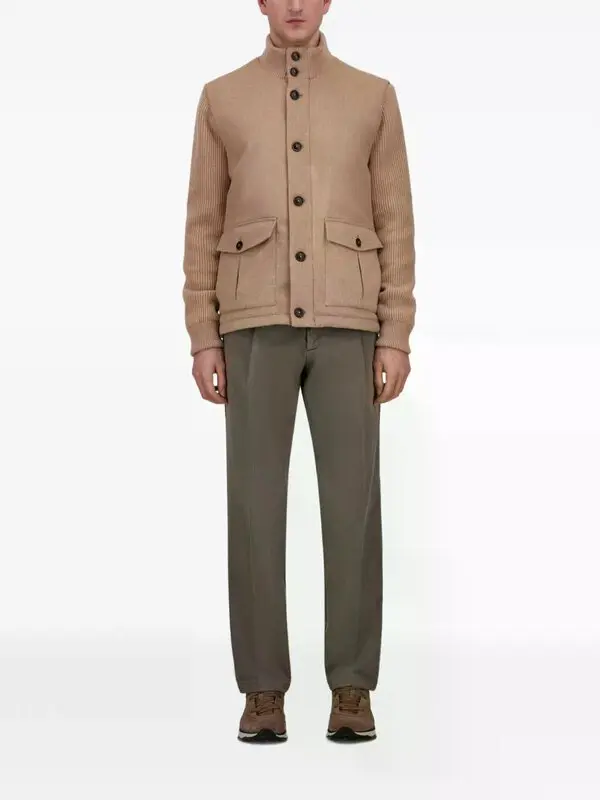 Herno Panelled Knitted Jacket