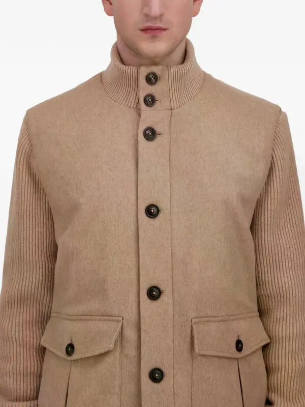 Herno Panelled Knitted Jacket