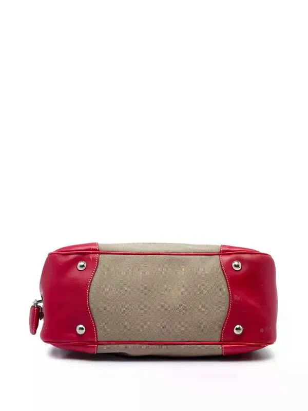 Prada 2010-2014 Canvas Canapa Logo Shoulder Bag