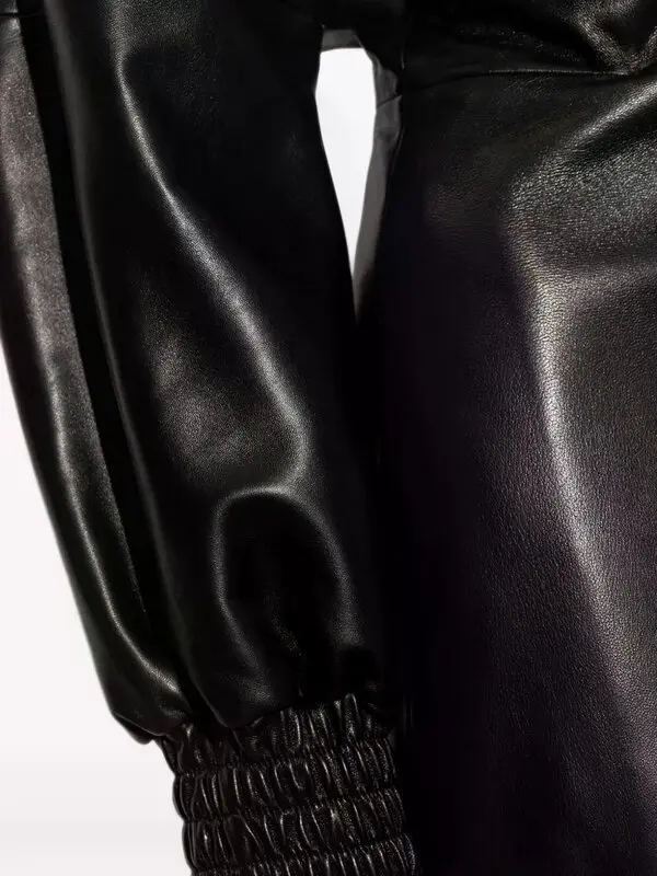 Balenciaga Wrap-style Leather Maxi Dress