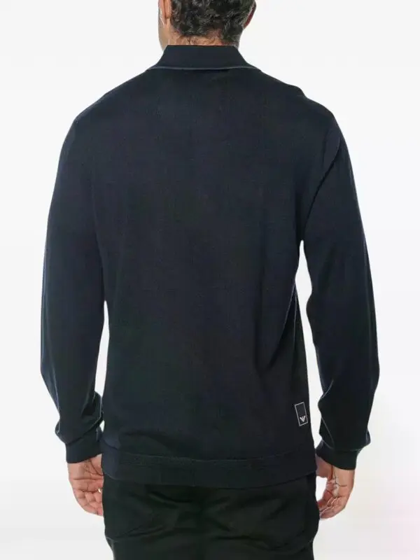 Emporio Armani Travel Essential Smooth Wool Polo Collar Sweater