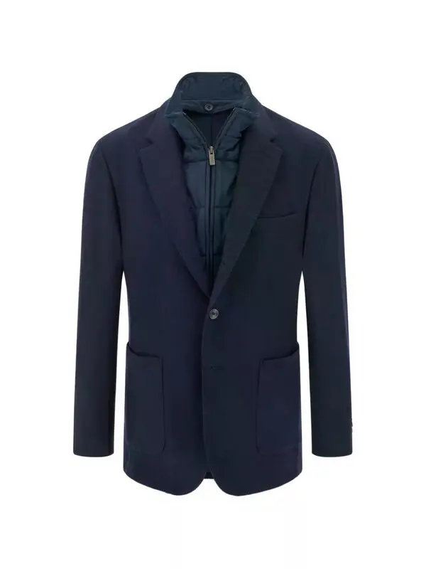 Boggi Milano Blazer In Wool-blend With Removable Bib