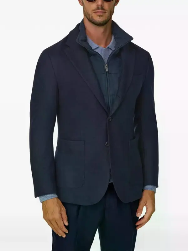 Boggi Milano Blazer In Wool-blend With Removable Bib