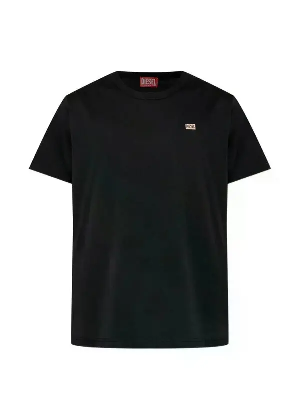 DIESEL® Cotton T-shirt With Mini Logo
