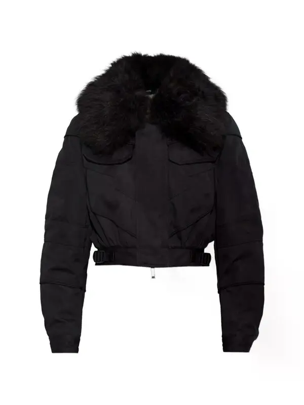 Dsquared2 Faux-fur Collar Cropped Jacket