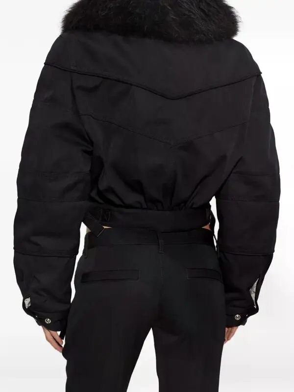 Dsquared2 Faux-fur Collar Cropped Jacket