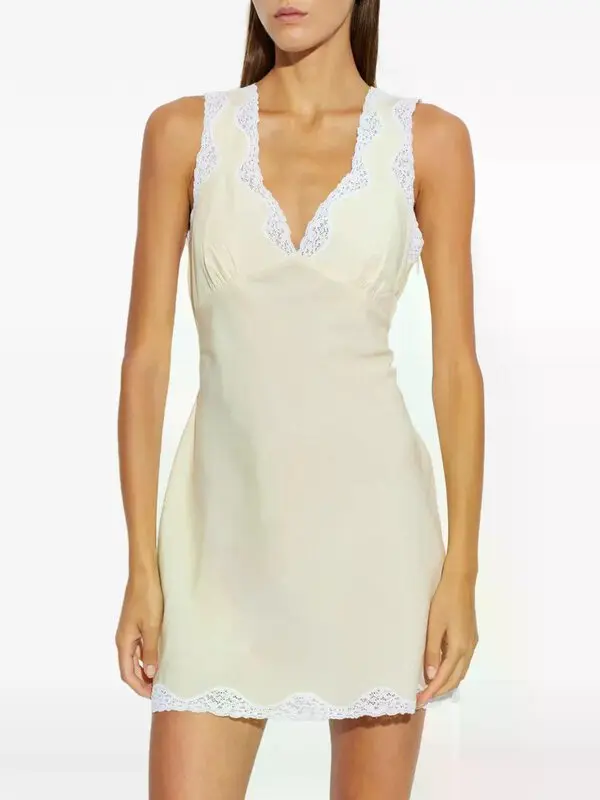 Posse Tabitha Lace-trim Scalloped Mini Dress