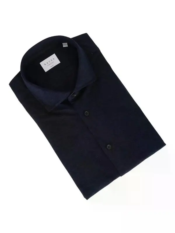 XACUS Knitted Spread-collar Shirt