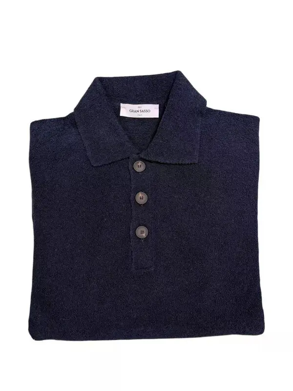 GRAN SASSO Bouclé-knit Polo Sweater