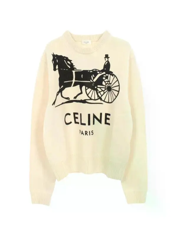 Celine Logo Crew-neck Sweater