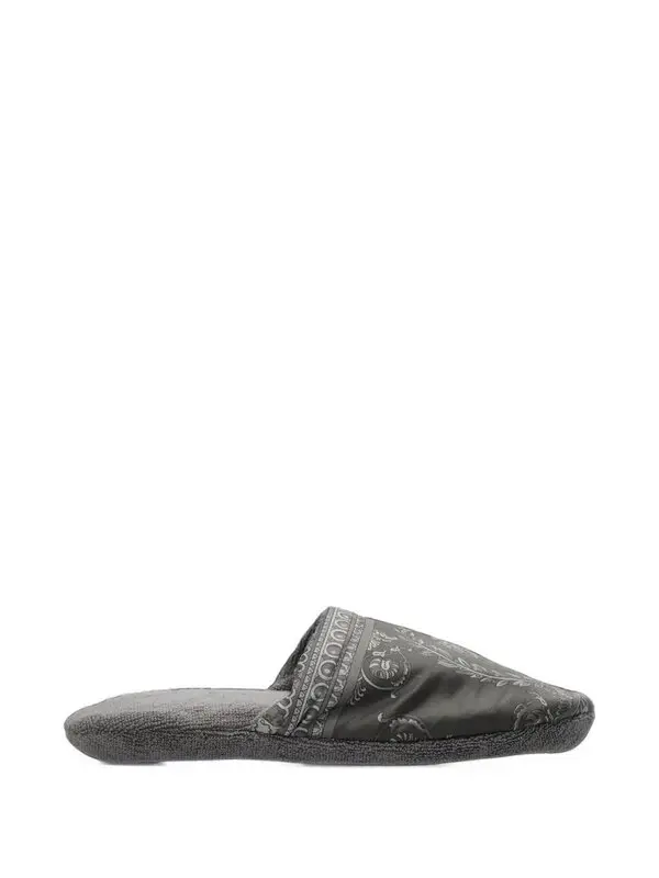 Versace Medusa-print Slippers - Grey