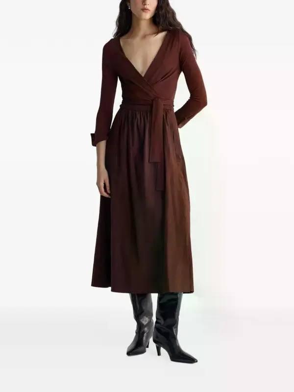 Diane Von Furstenberg Ballerina Wrap-style Belted Midi Dress