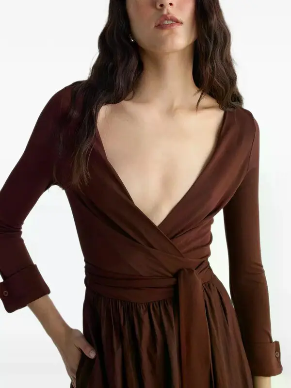 Diane Von Furstenberg Ballerina Wrap-style Belted Midi Dress