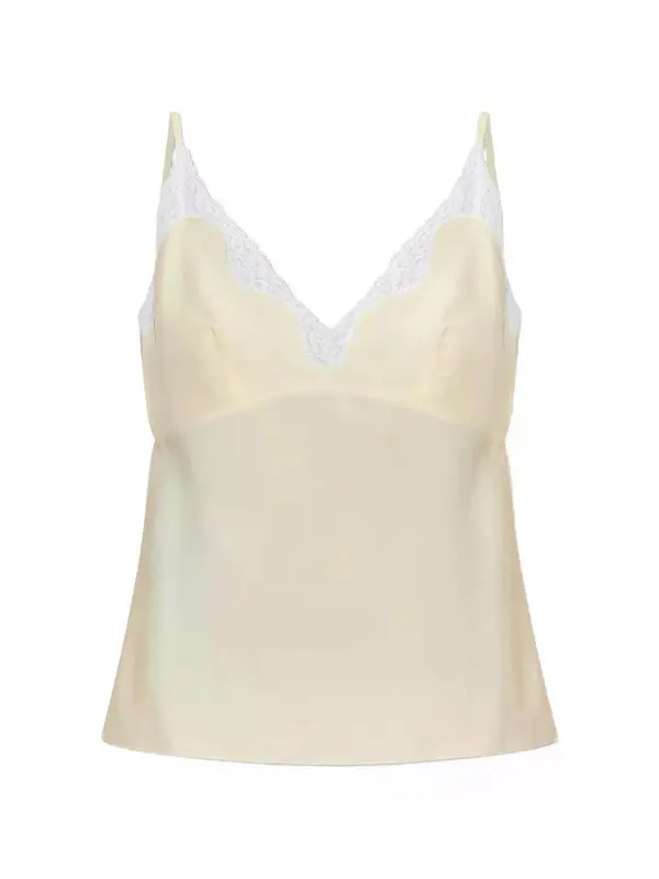 Posse Tabitha Lace-trim Top - Neutrals
