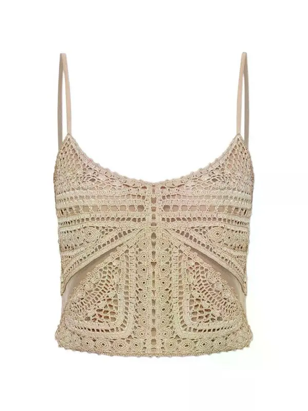 Ulla Johnson Mollie Crochet-knit Top