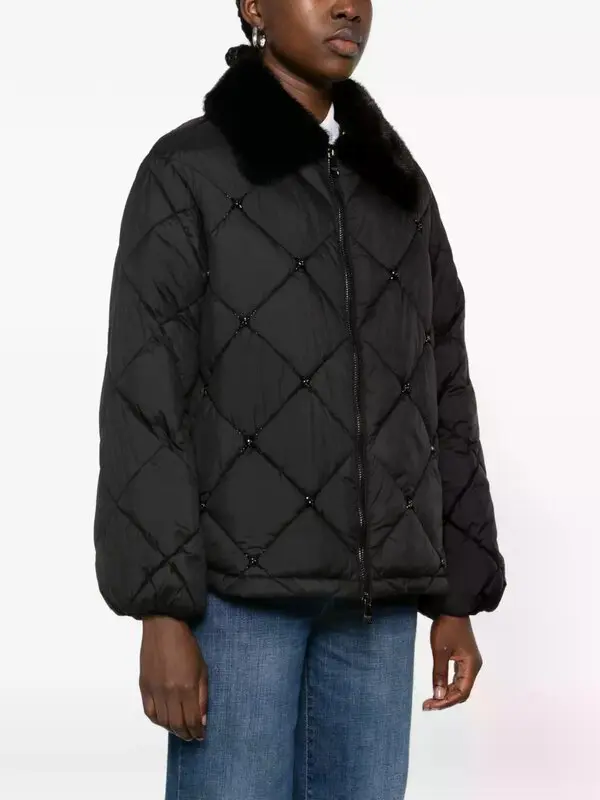 ERMANNO FIRENZE Quilted Faux-fur-collar Jacket