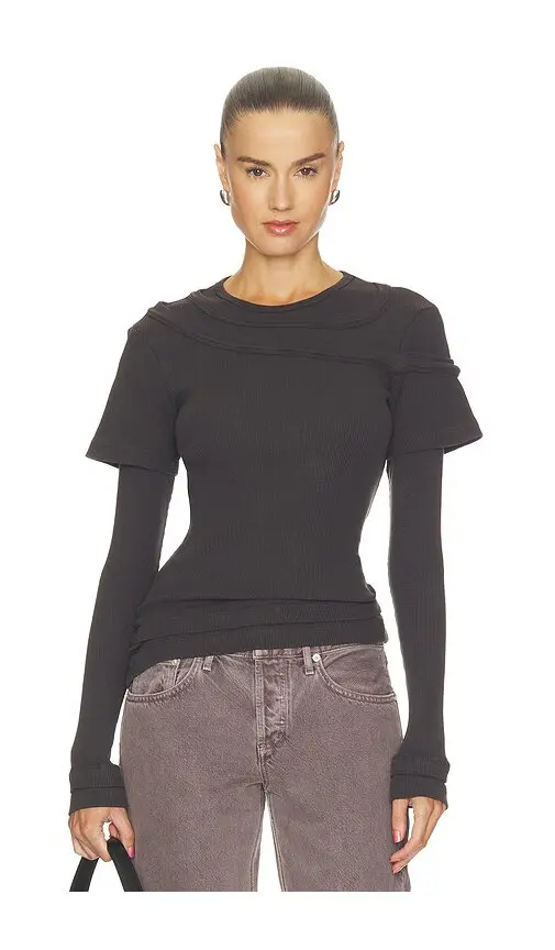 AGOLDE Harlon Top In Grey