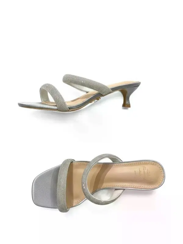 TWENTY FOURHAITCH Crystal-embellished Double-strap Sandals