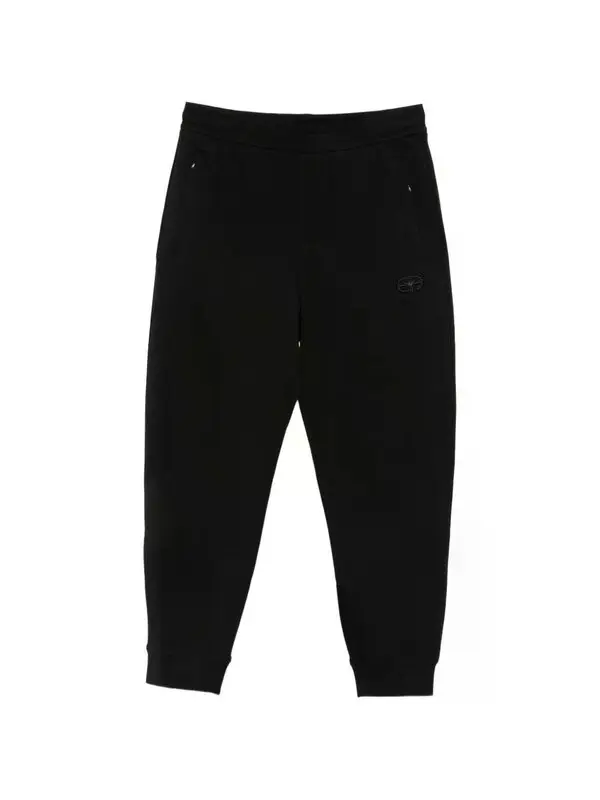 Emporio Armani Logo-embroidered Track Pants - Black