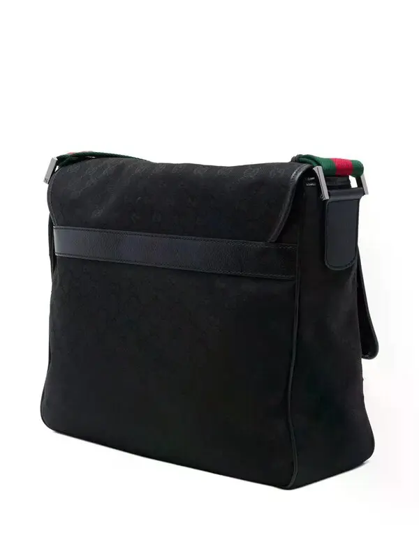 Gucci 2016-2026 Gg Canvas Web Flap Messenger Bag Crossbody Bag
