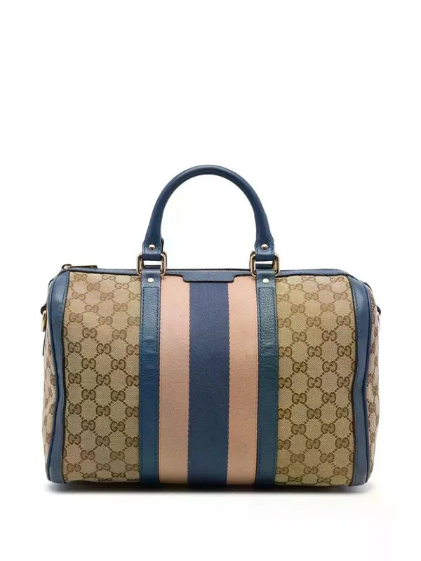 Gucci 2016-2026 Medium Gg Canvas Web Joy Boston Bag Satchel