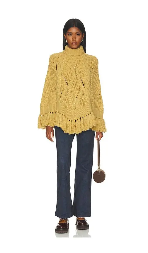 Goldbergh Hayaru Poncho In Yellow
