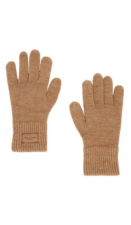Rag & Bone Blake Wool Blend Gloves In Tan - Camel