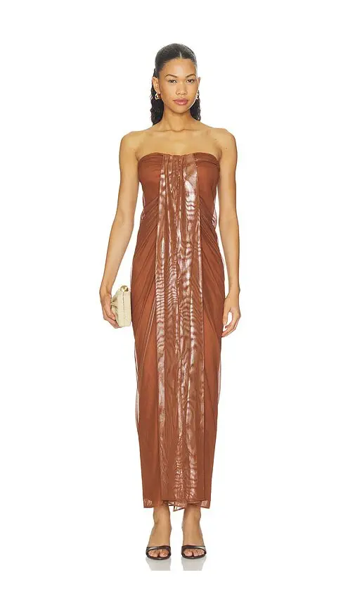 BAOBAB Lena Maxi Dress In Brown - Clay