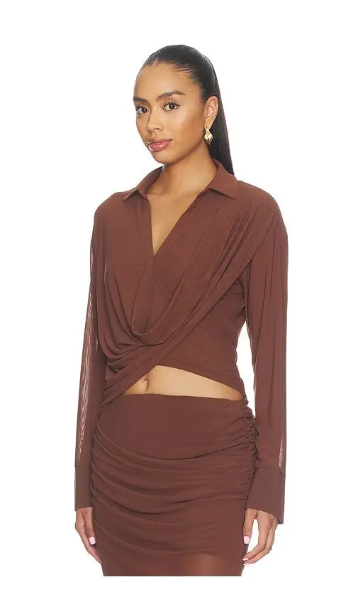 SOVERE / Selen Shirt In Brown - Mocha
