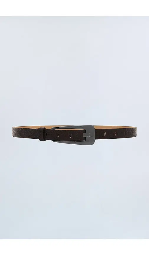 Revolve Mini Grande Belt In Burgundy - Burgundy Python Print