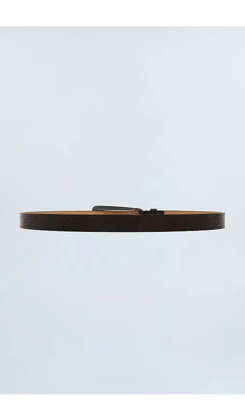 Revolve Mini Grande Belt In Burgundy - Burgundy Python Print