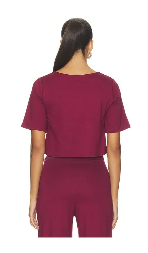RIPLEY RADER Ponte Knit Short Sleeve Top