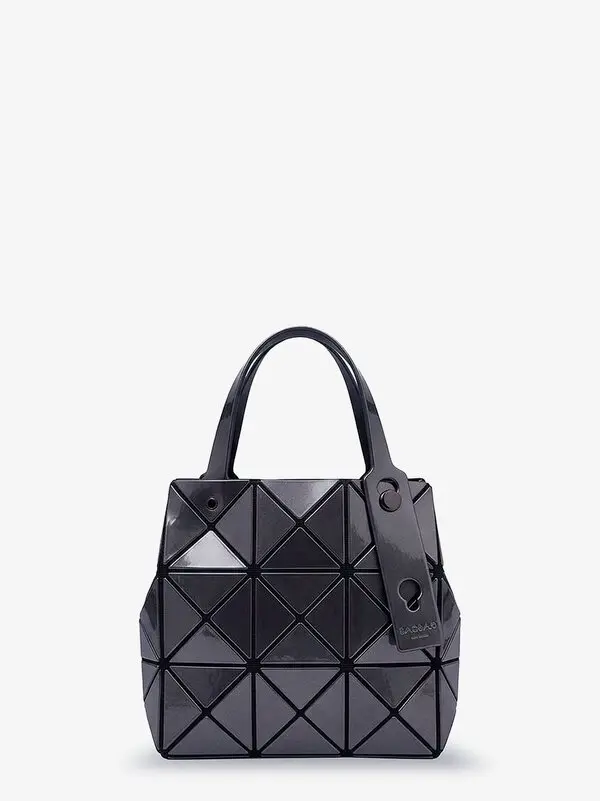 Issey Miyake Carat Handbag With Geometric Inserts - Grey