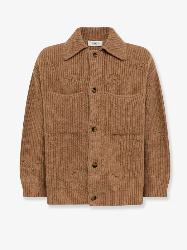 LANEUS Ribbed Wool Jacket