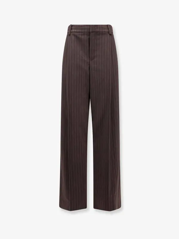 Vince Highwaisted Cotton Blend Trousers